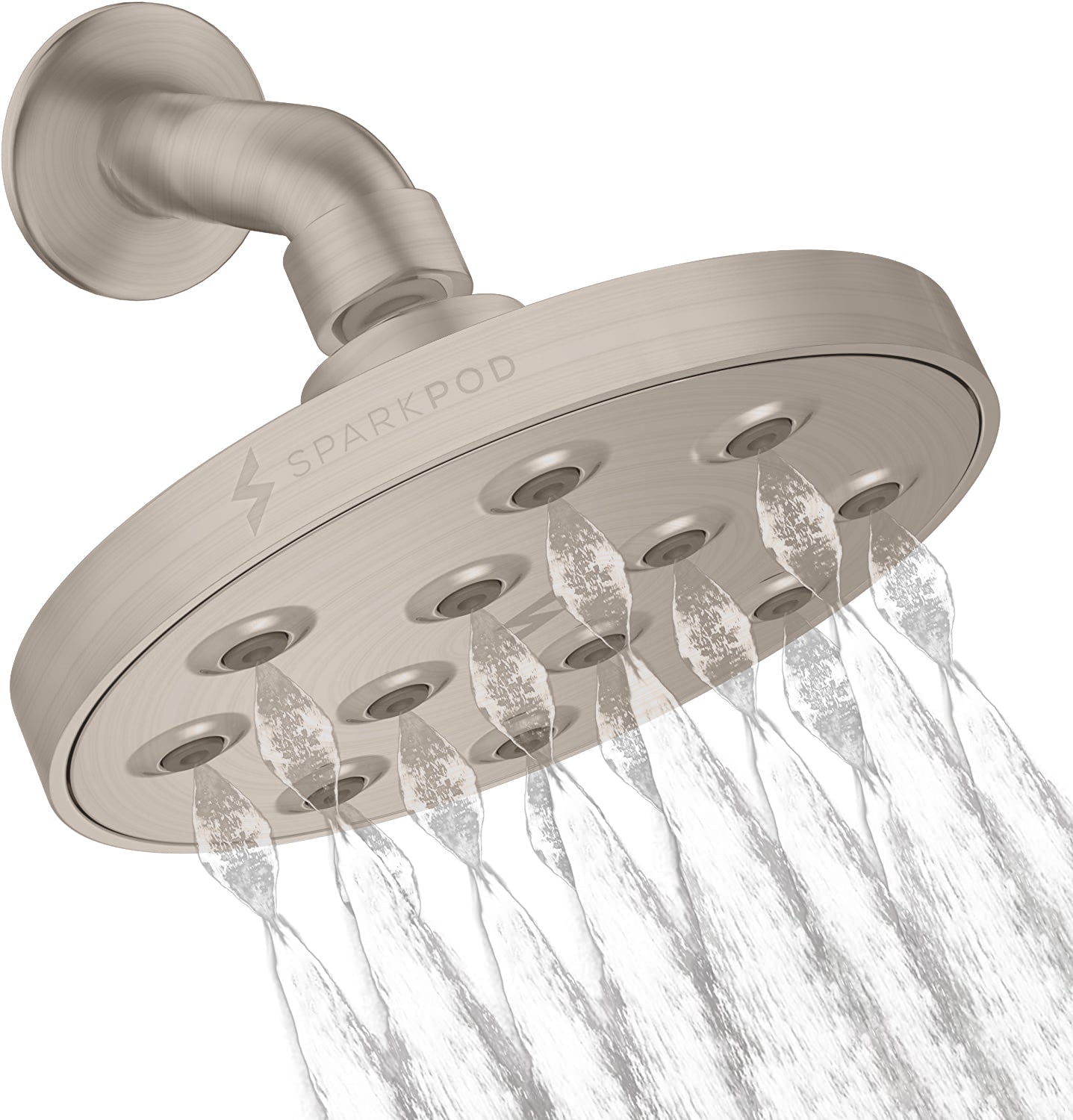 SparkPod Power Rain Shower Head Chrome